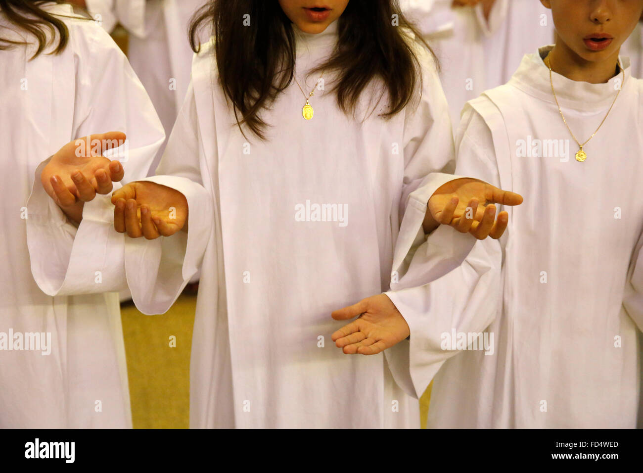 Catholic celebration. First holy communion Stock Photo - Alamy
