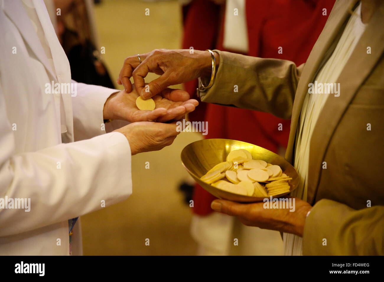 Catholic celebration. Holy communion Stock Photo - Alamy
