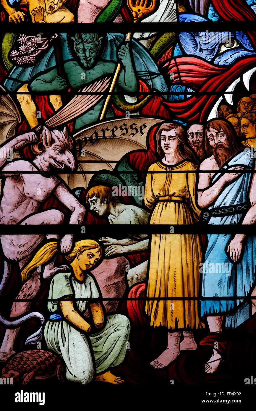 Hell stained glass hi-res stock photography and images - Alamy