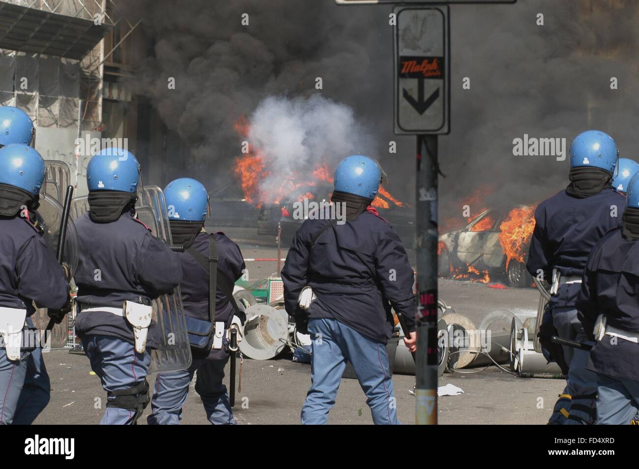 Milan riots hi-res stock photography and images - Alamy