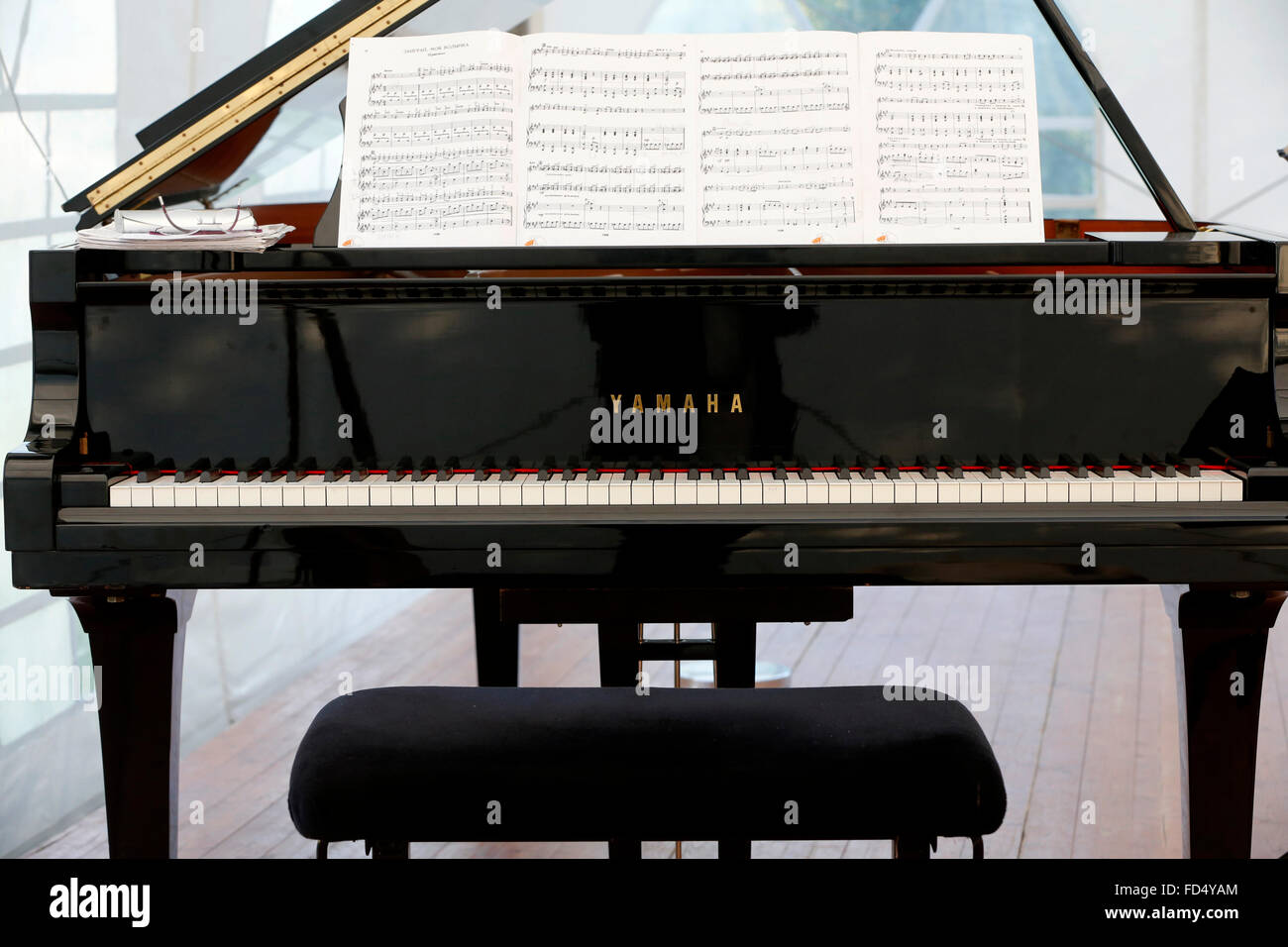 Piano and music score Stock Photo - Alamy