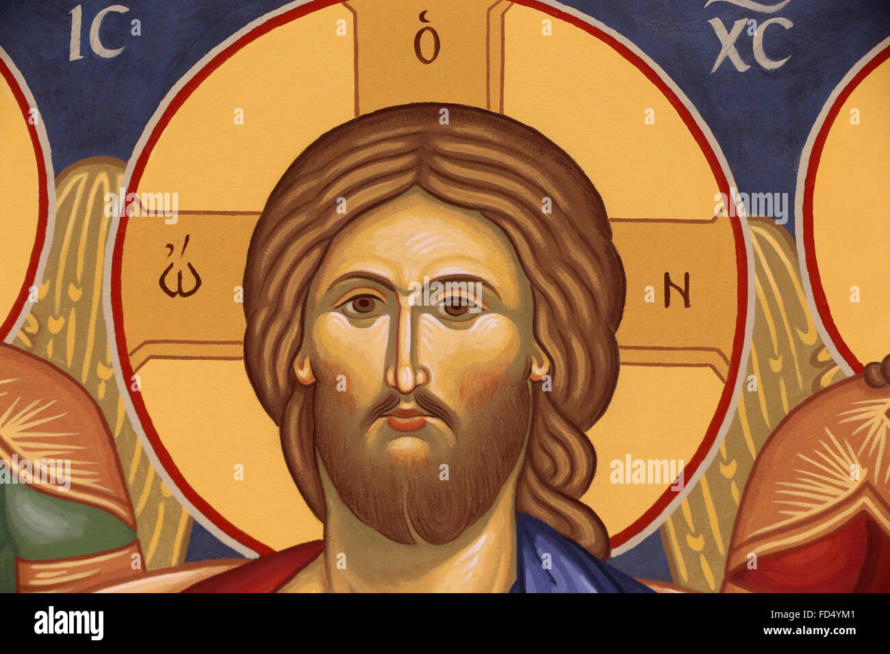 Saint-Antoine-le-Grand orthodox monastery. Icon of Christ Pantocrator ...