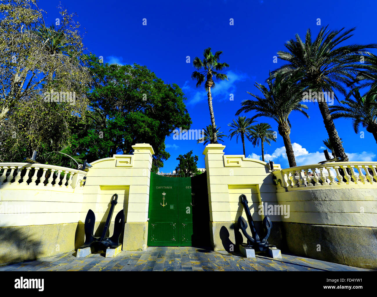 Spain Cartagena The Captain General Naval Gate blue sky Stock Photo - Alamy