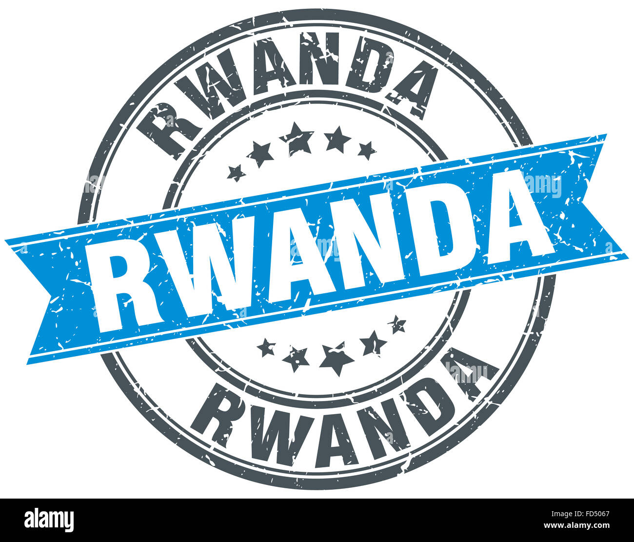 Rwanda blue round grunge vintage ribbon stamp Stock Photo - Alamy