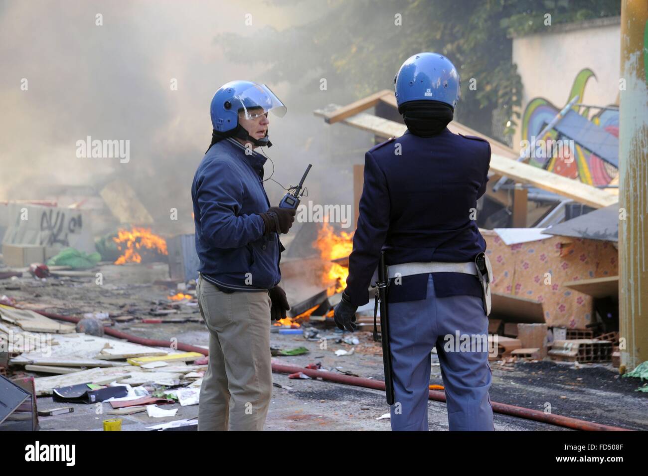 Riots italy hi-res stock photography and images - Alamy