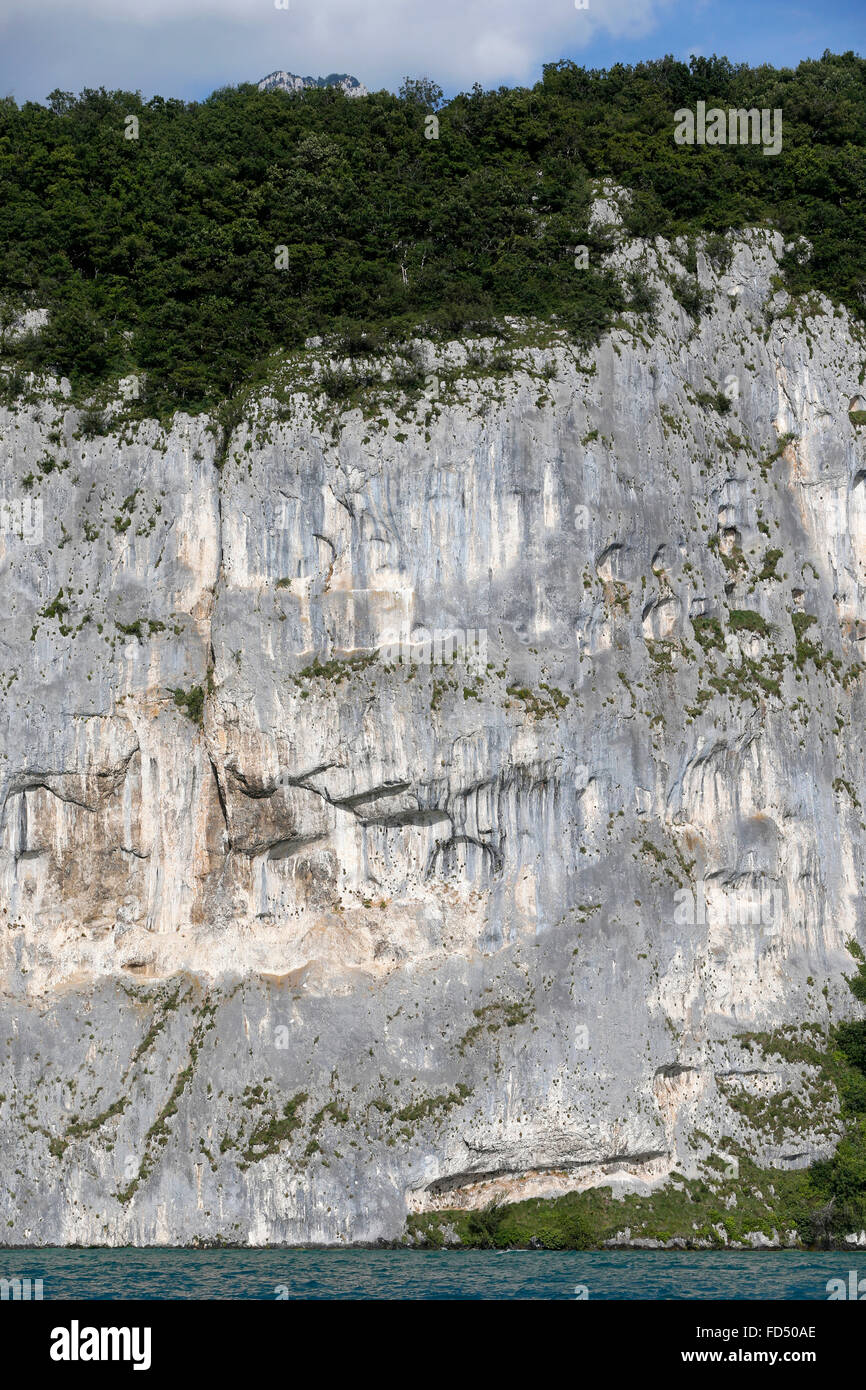 Annecy lake. Cliff Stock Photo - Alamy