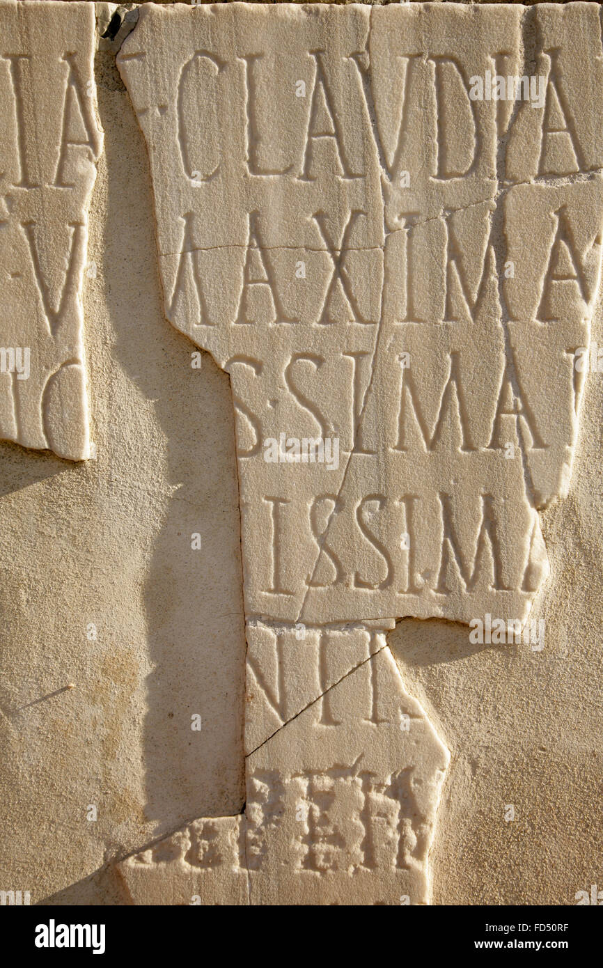 Cracked stone inscription hi-res stock photography and images - Alamy