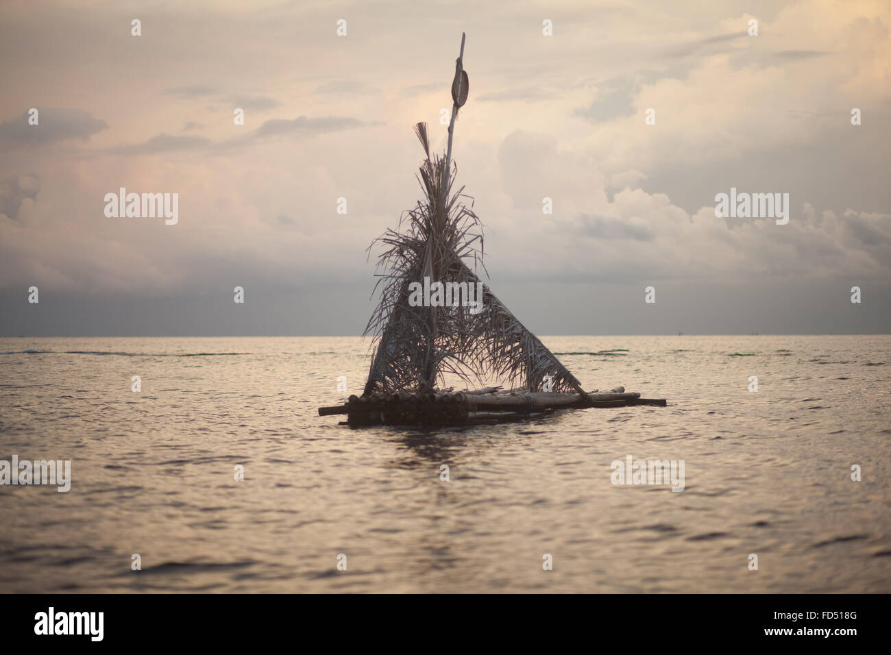 Floating Wooden Raft Stock Photo - Alamy