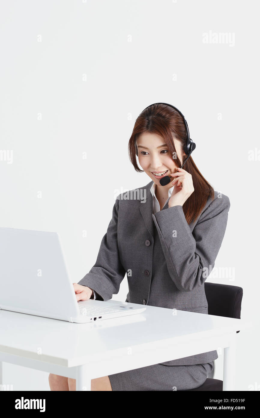 Attractive Japanese office worker Stock Photo - Alamy