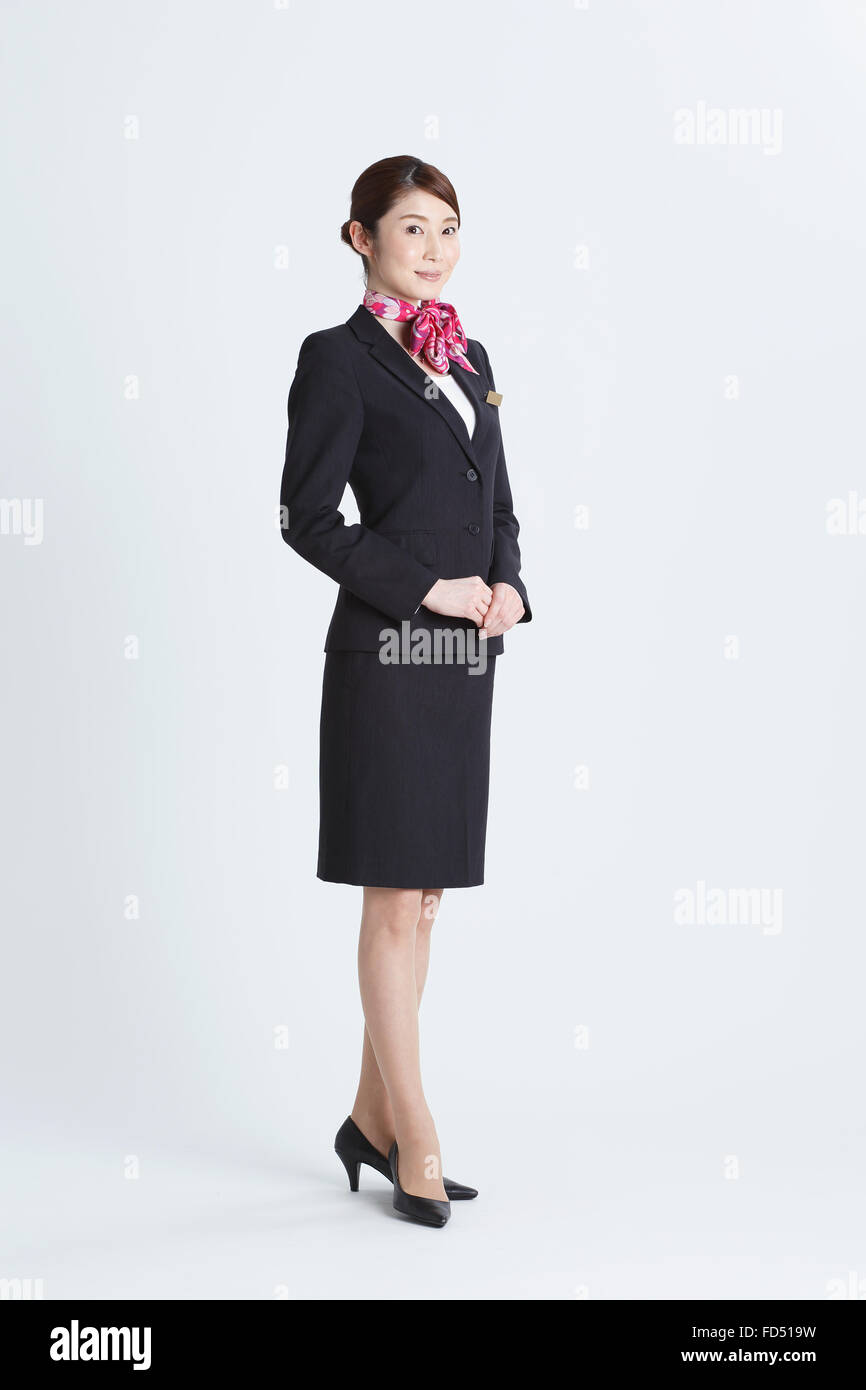 Attractive Japanese concierge Stock Photo - Alamy