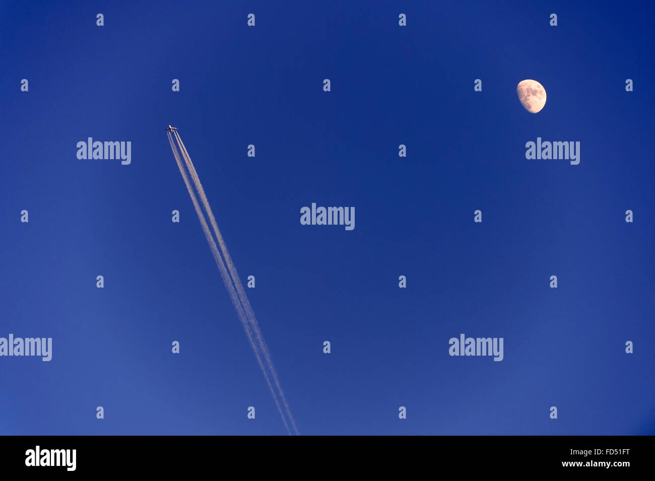Moon with aircraft hi-res stock photography and images - Alamy