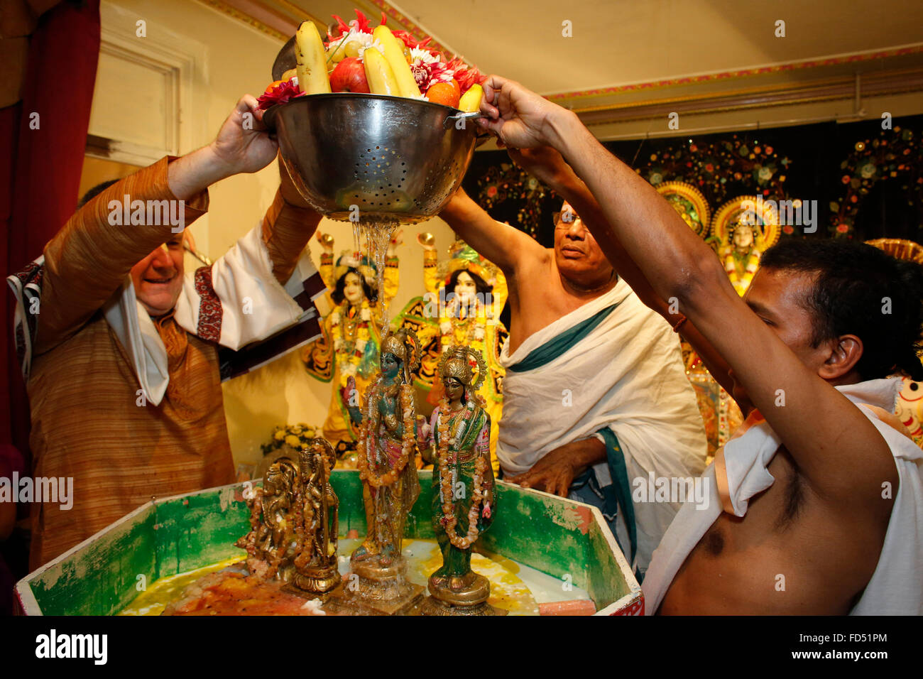 Celebration of Diwali festival in an ISKCON temple Stock Photo - Alamy