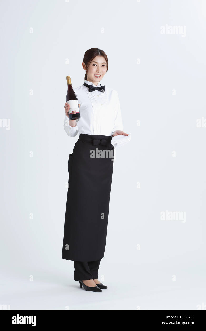 Attractive Japanese sommelier Stock Photo - Alamy