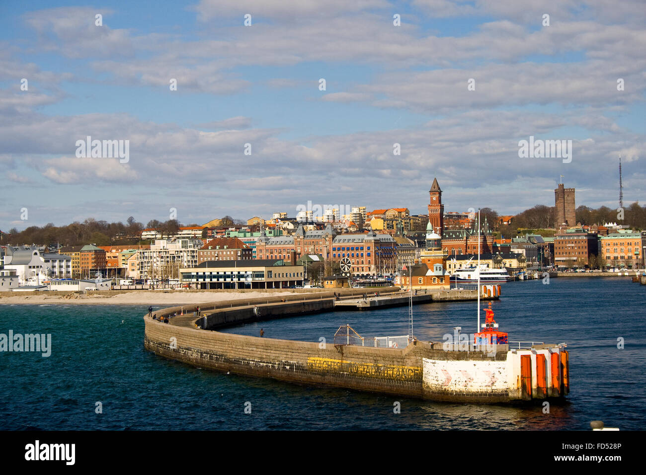 Image of the port of helsingborg in sweden Stock Photo - Alamy