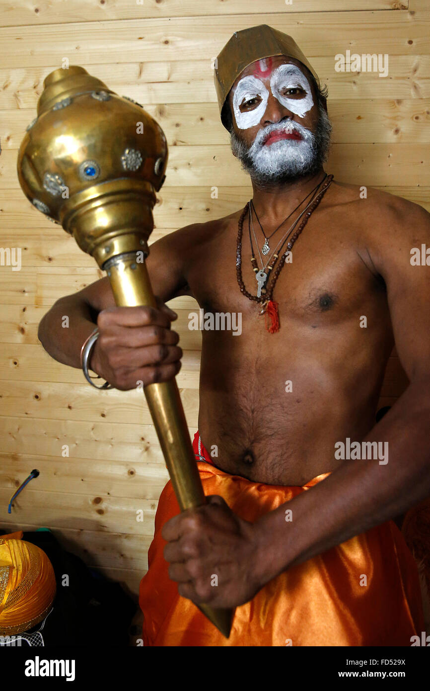 Celebration of Diwali festival in an ISKCON temple. Devotee ...