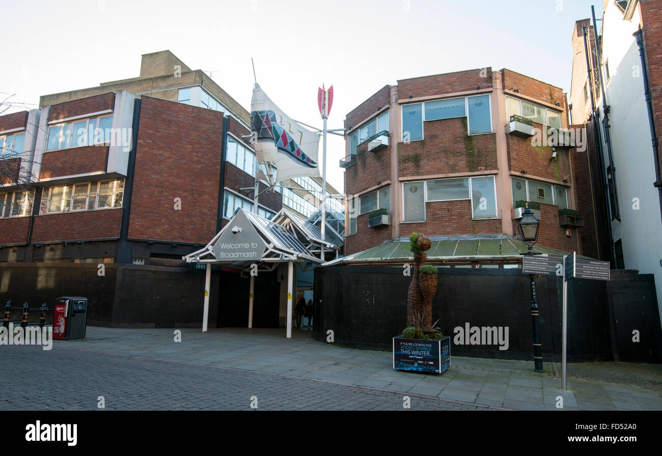 The exterior of the Broadmarsh Shopping Centre in 2016 before was ...