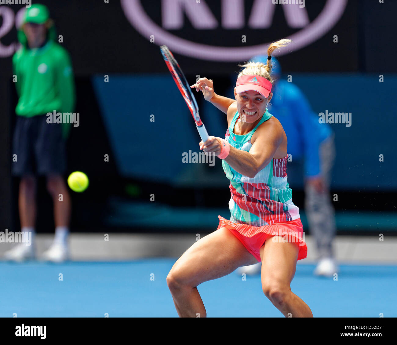 Melbourne, Australia. 28th Jan, 2016. Angelique Gerber (GER) in action ...