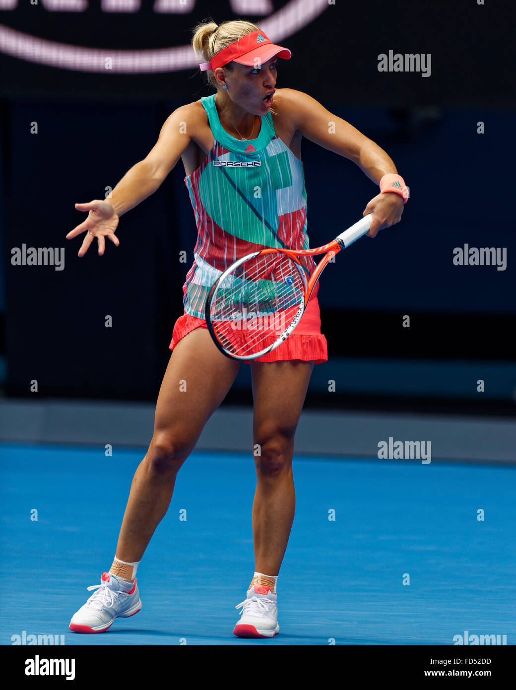 Melbourne, Australia. 28th Jan, 2016. Angelique Gerber (GER) in action ...