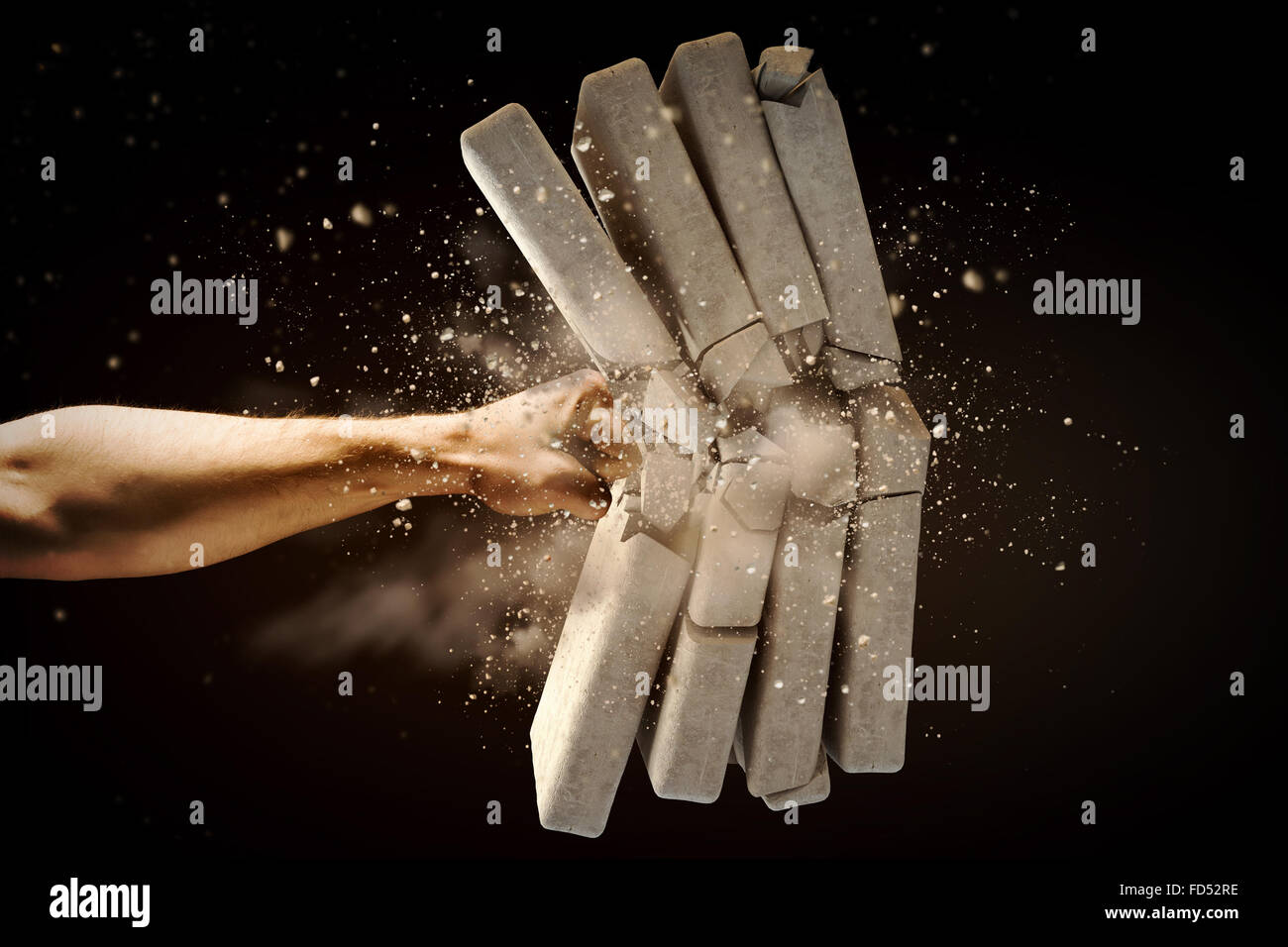 Breaking bricks hi-res stock photography and images - Alamy
