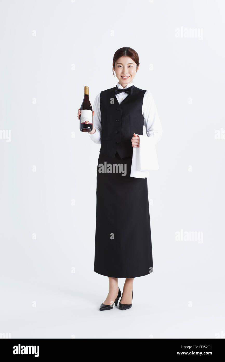 Attractive Japanese sommelier Stock Photo - Alamy