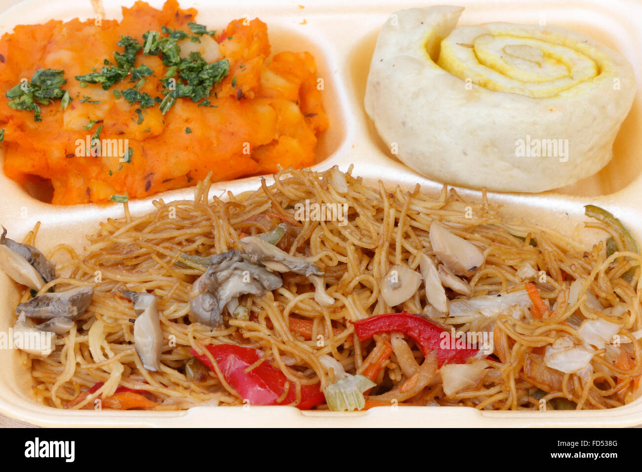 Buddhist vegetarian meal Stock Photo - Alamy
