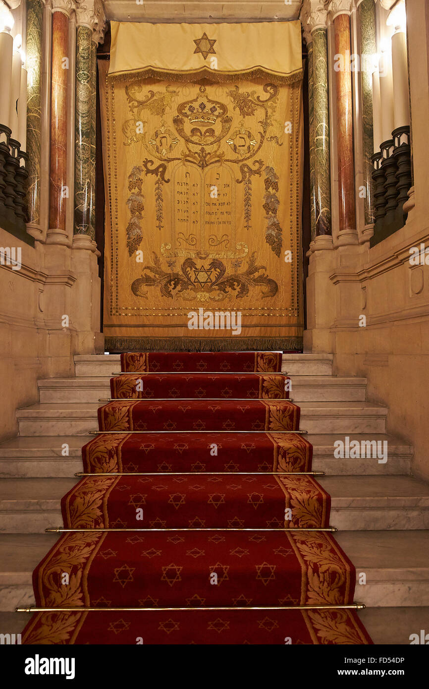 Paris Great synagogue also called Victory synagogue. Sacred ark Stock ...