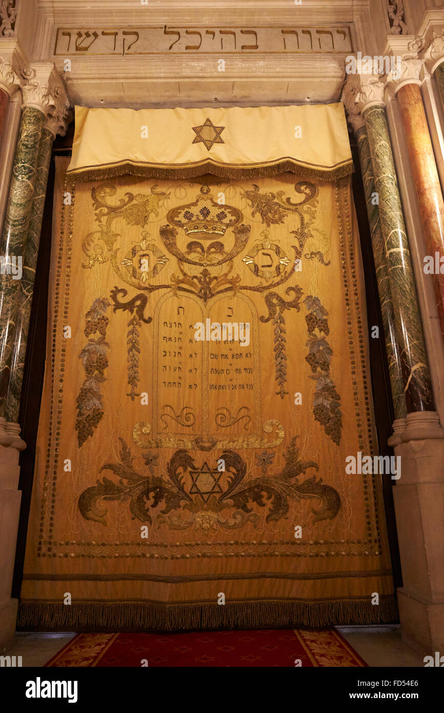 Paris Great synagogue also called Victory synagogue. Sacred ark Stock ...
