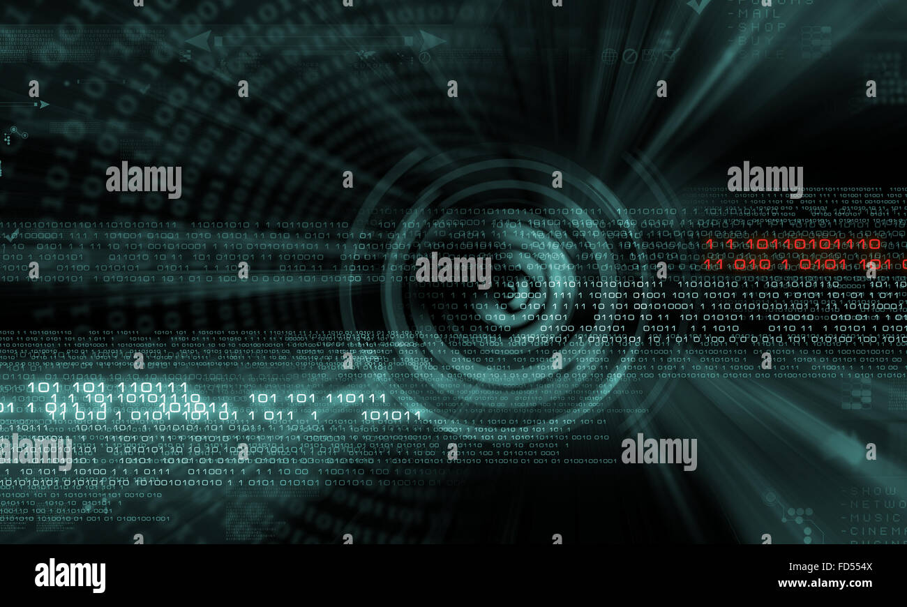 Background digital image with binary code. Technology concept Stock ...