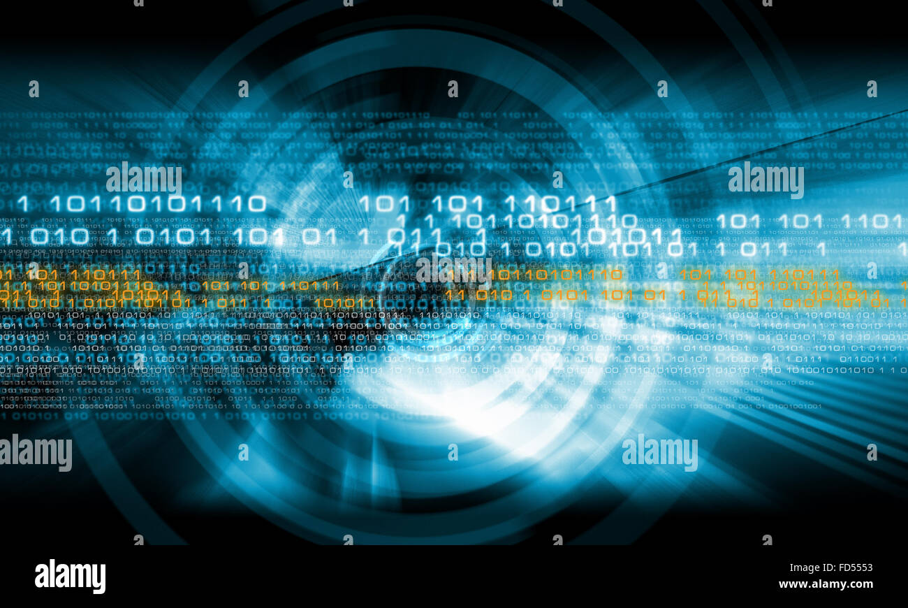 Background digital image with binary code. Technology concept Stock ...