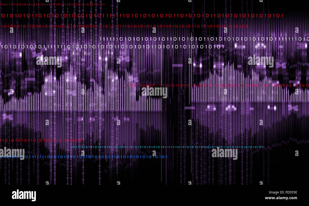 Background digital image with binary code. Technology concept Stock ...