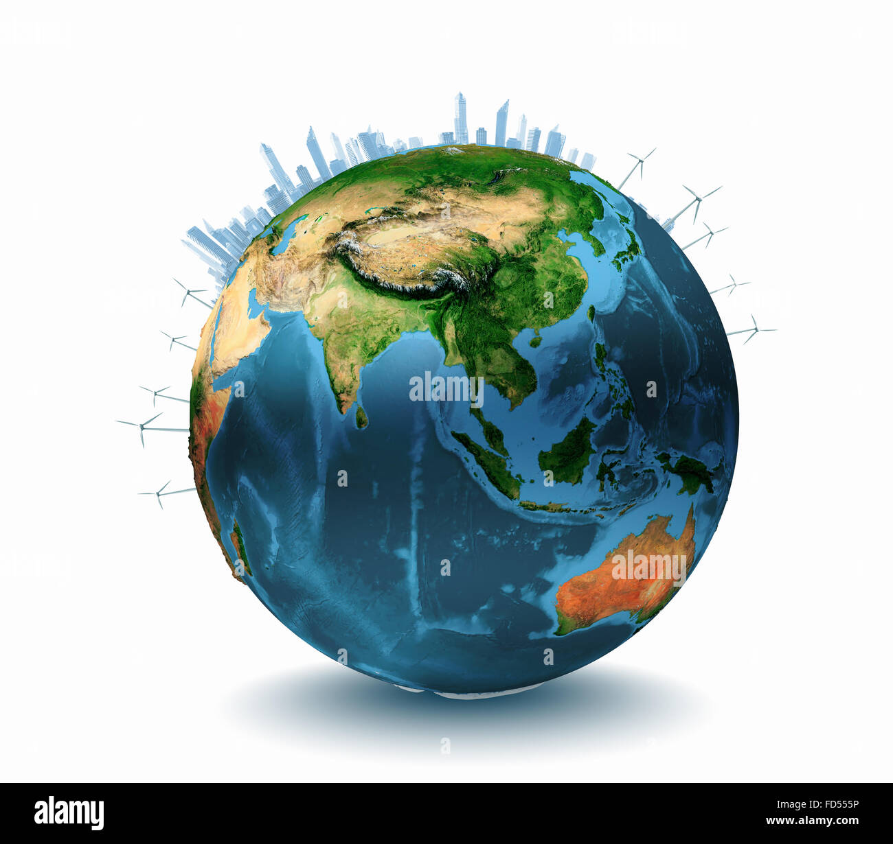 Conceptual image of planet Earth. Ecology concept. Elements of this ...
