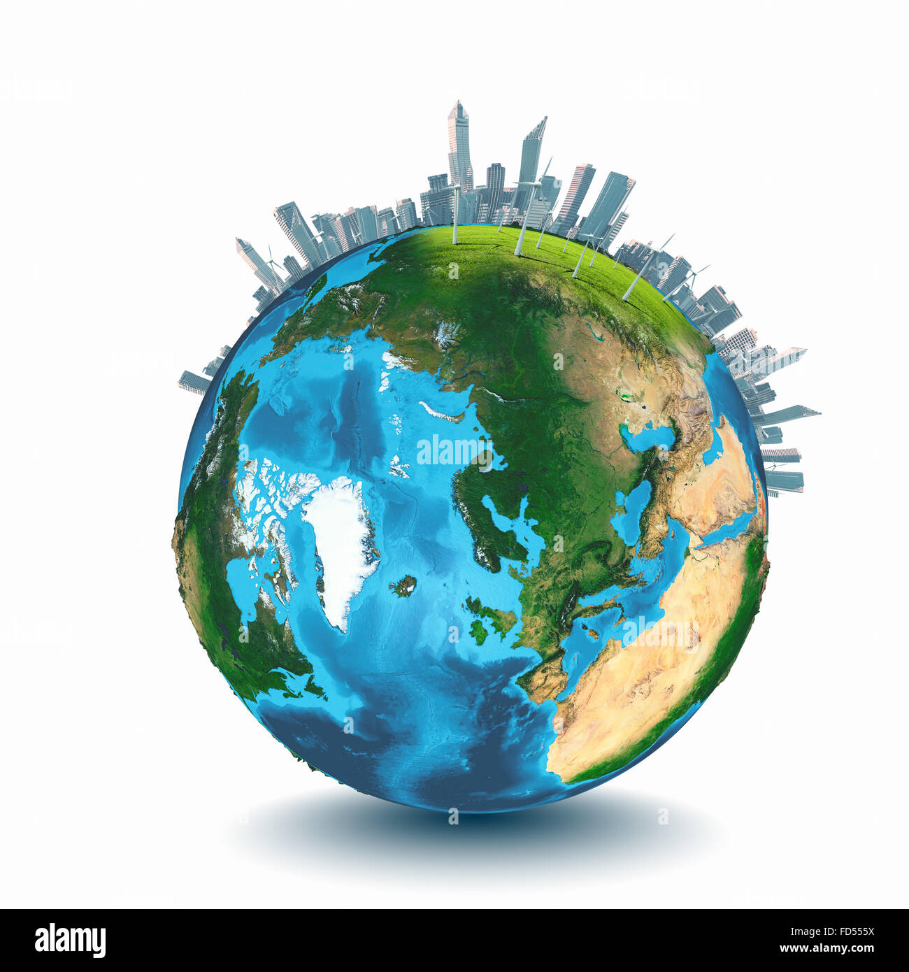 Conceptual image of planet Earth. Ecology concept. Elements of this ...