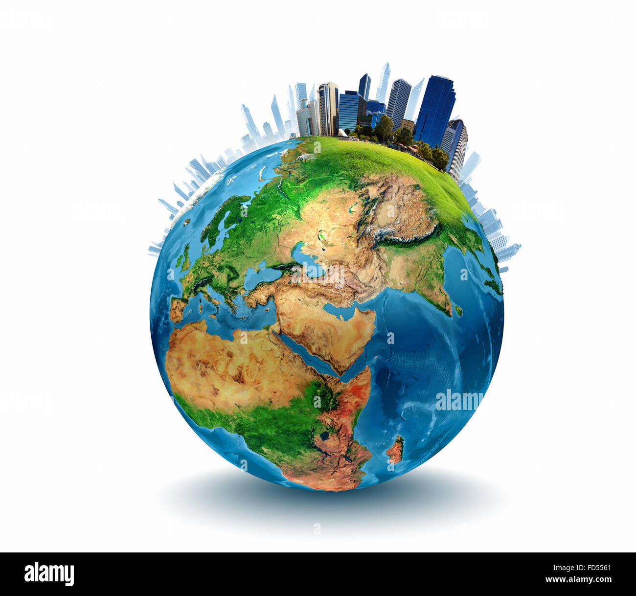 Conceptual image of planet Earth. Ecology concept. Elements of this ...