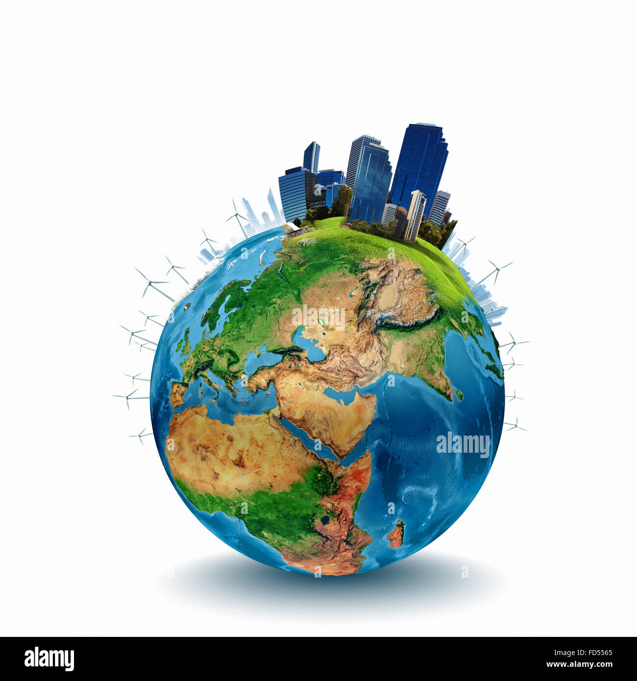 Conceptual image of planet Earth. Ecology concept. Elements of this ...