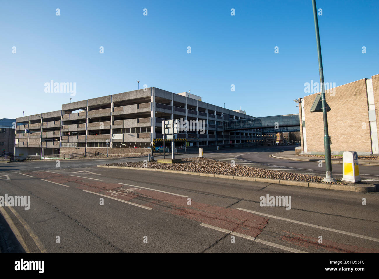 The old Broadmarsh Car Park and Bus Station before demolition started ...