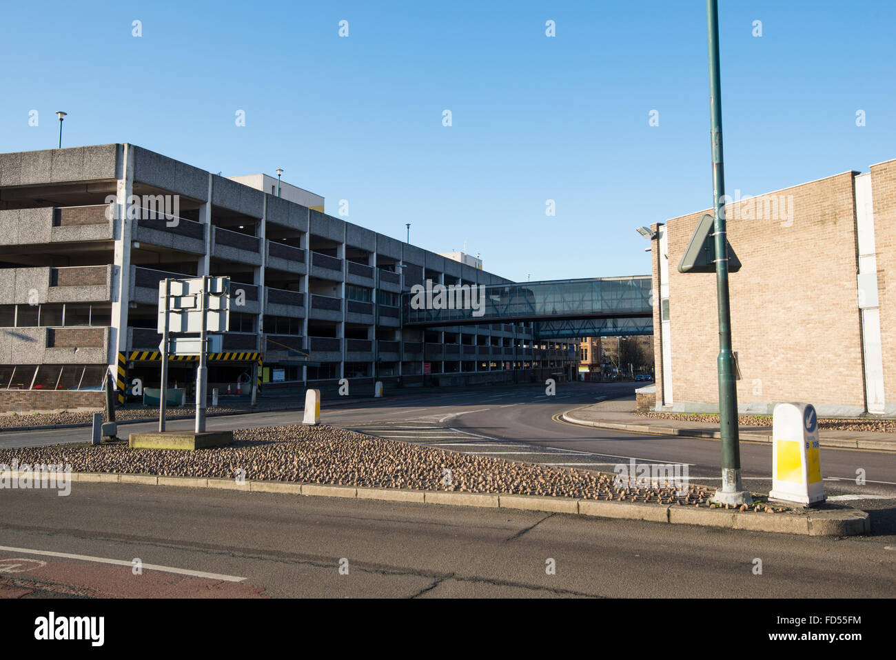 The old Broadmarsh Car Park and Bus Station before demolition started ...