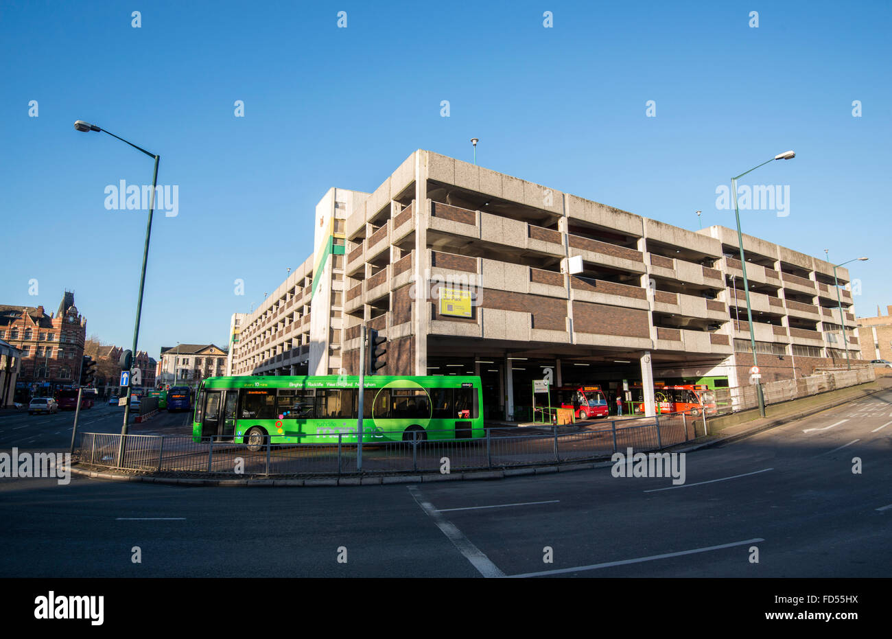 The old Broadmarsh Car Park and Bus Station before demolition started ...
