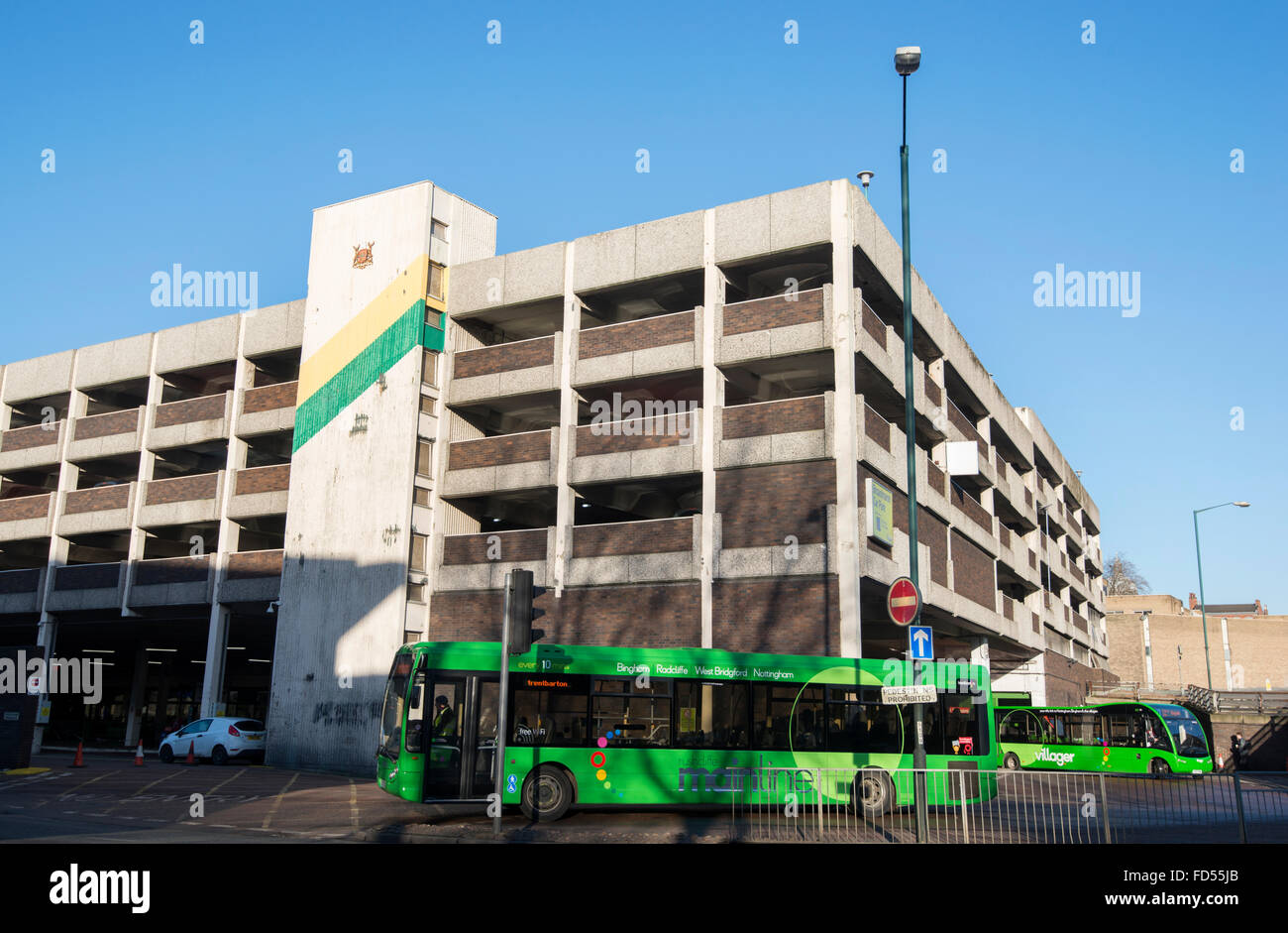 The old Broadmarsh Car Park and Bus Station before demolition started ...
