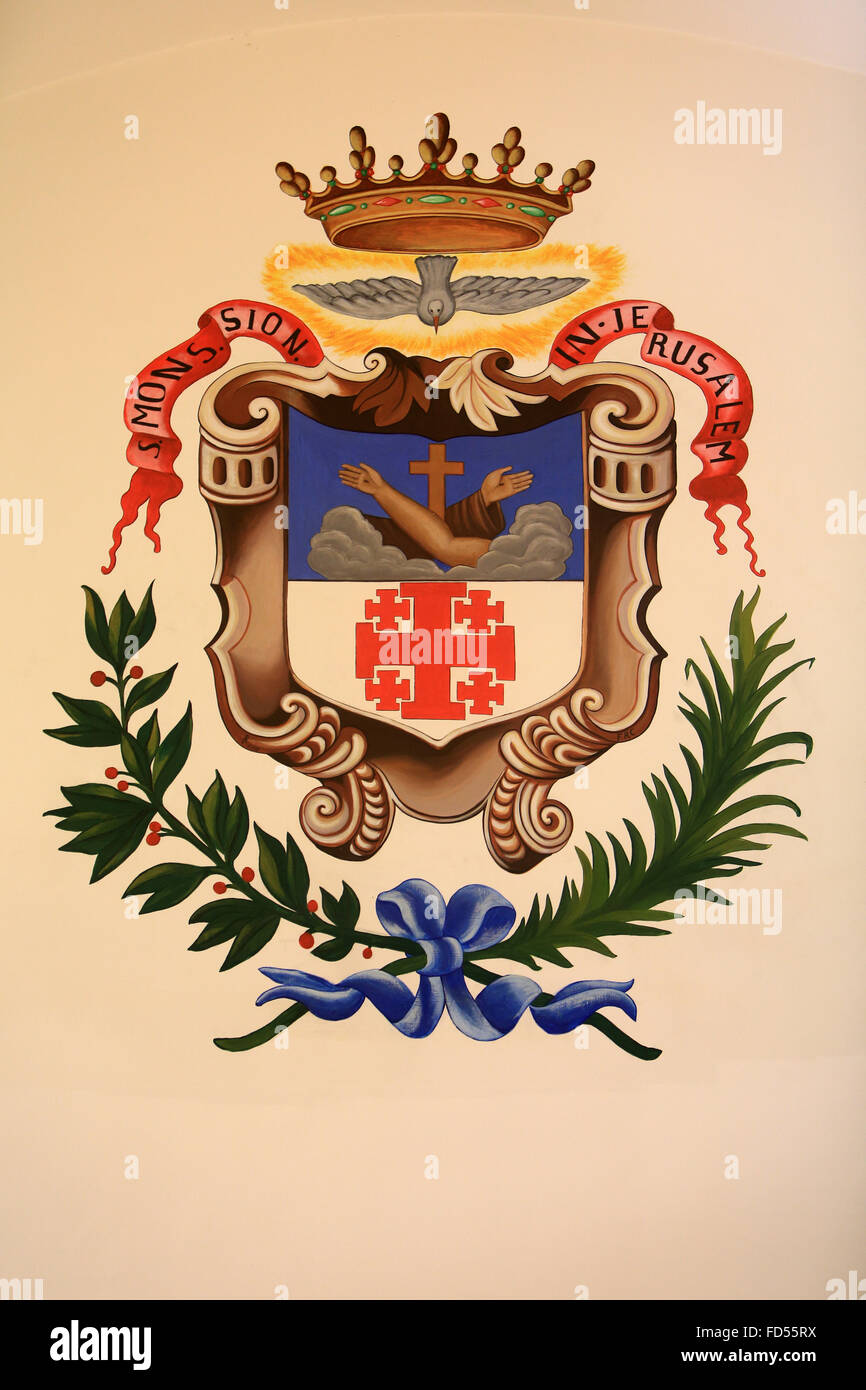 Emblem of the Secular Franciscan Order. Hands stigmatized and cross ...