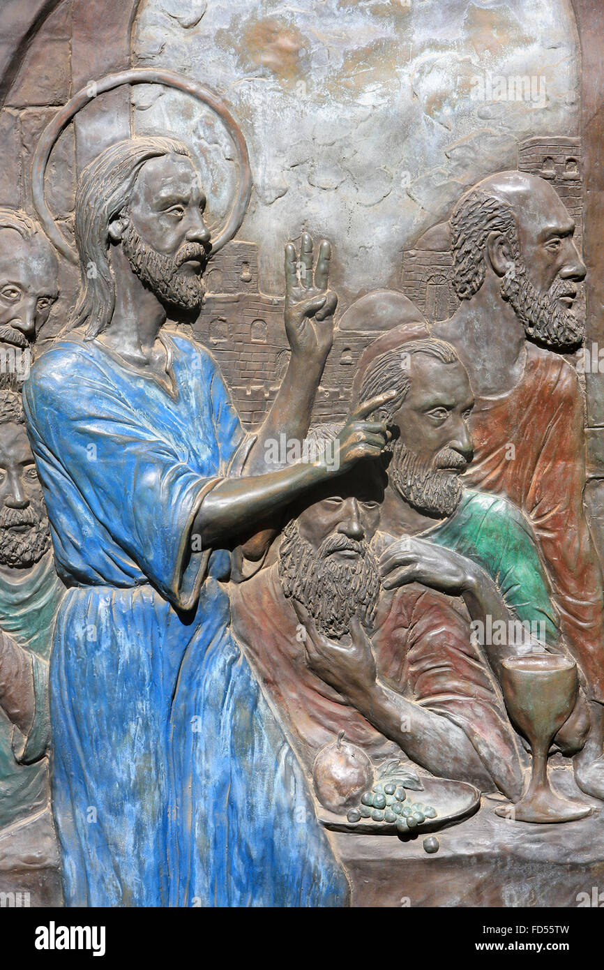 The Denial of Saint Peter. Church of Saint Peter in Gallicantu Stock ...