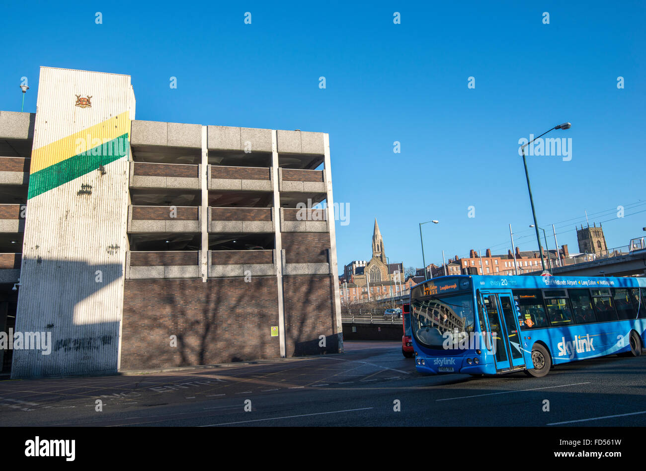 The old Broadmarsh Car Park and Bus Station before demolition started ...