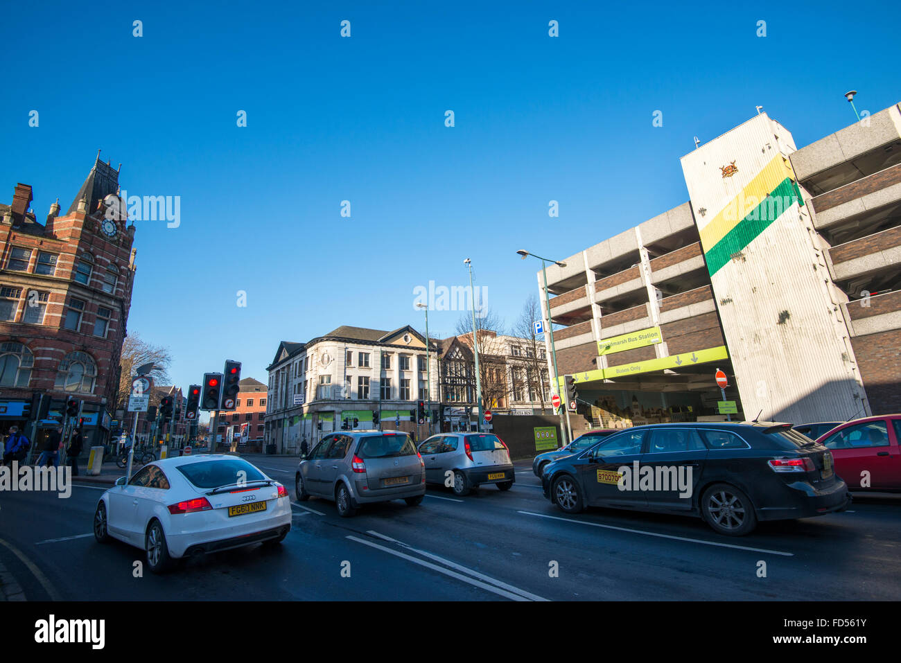 The old Broadmarsh Car Park and Bus Station before demolition started ...