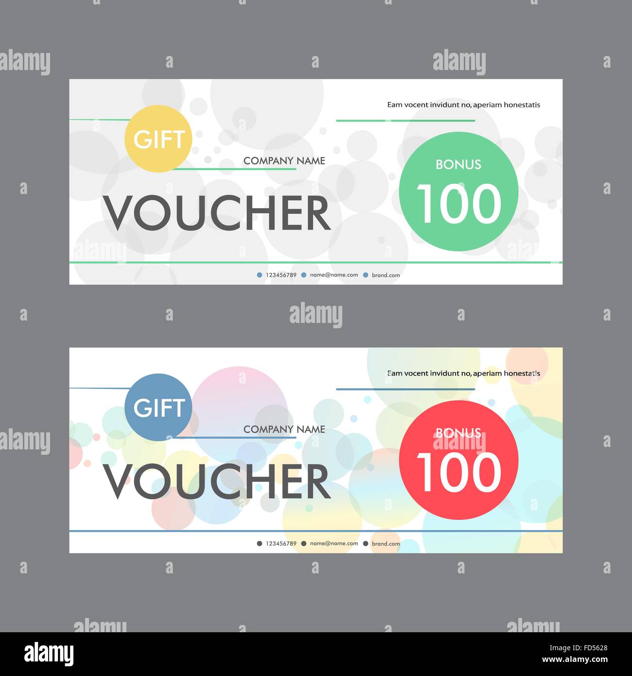 Vector illustration. Template design of the voucher in a modern ...
