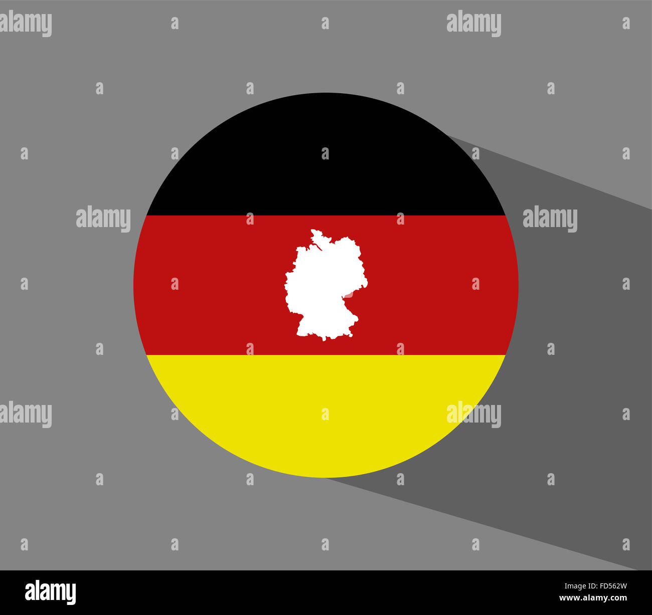 Germany map in flat design Stock Photo - Alamy