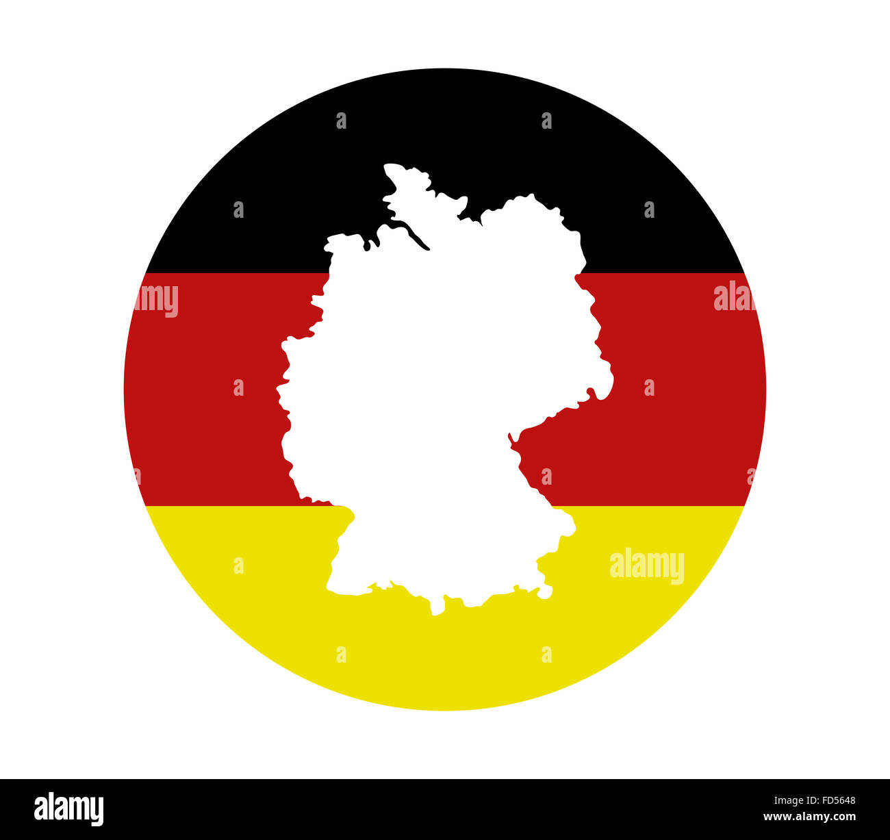Germany map in flat design Stock Photo - Alamy