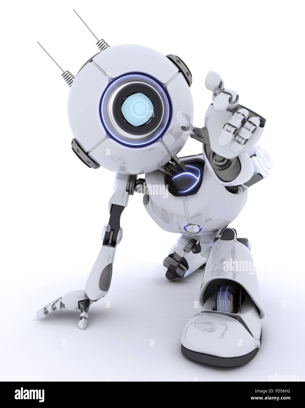 3D render of a Robot reaching out to touch something Stock Photo - Alamy