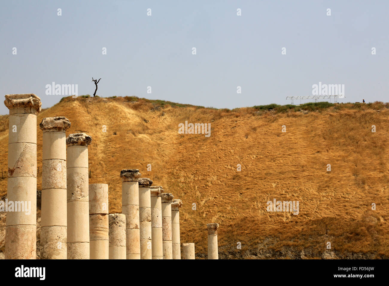 Palladius street. Roman Cardo in Beit She'an National Park Stock Photo ...