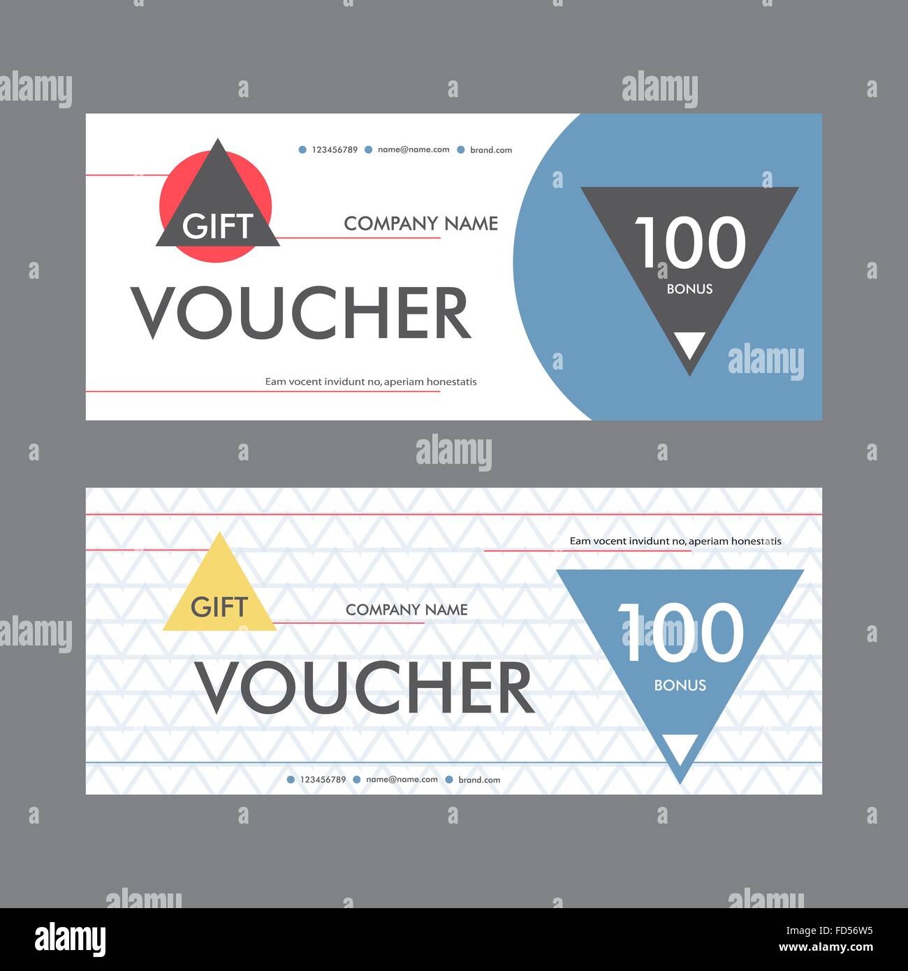 Vector illustration. Template design of the voucher in a modern ...