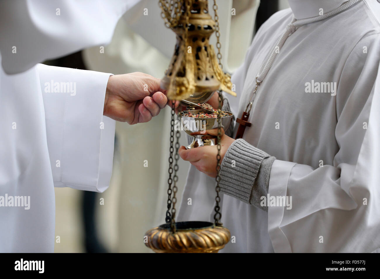 Thurible with incense hi-res stock photography and images - Alamy