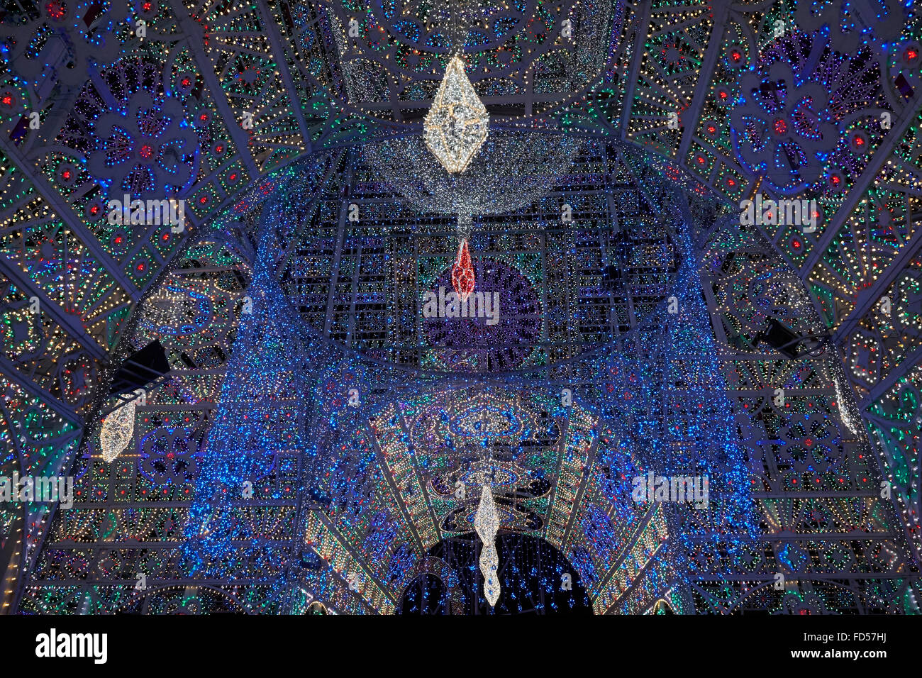 Illuminations in Scorrano, Puglia Stock Photo - Alamy